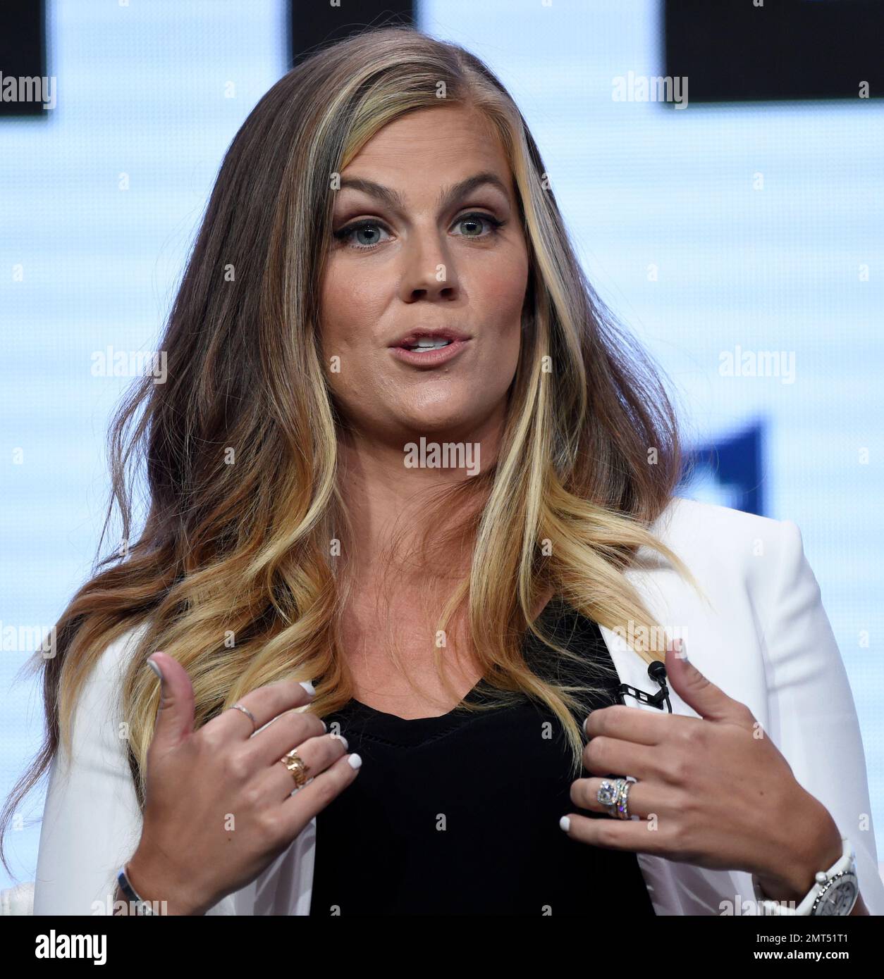 Host Sam Ponder participates in the "Sunday NFL Countdown" panel during ...