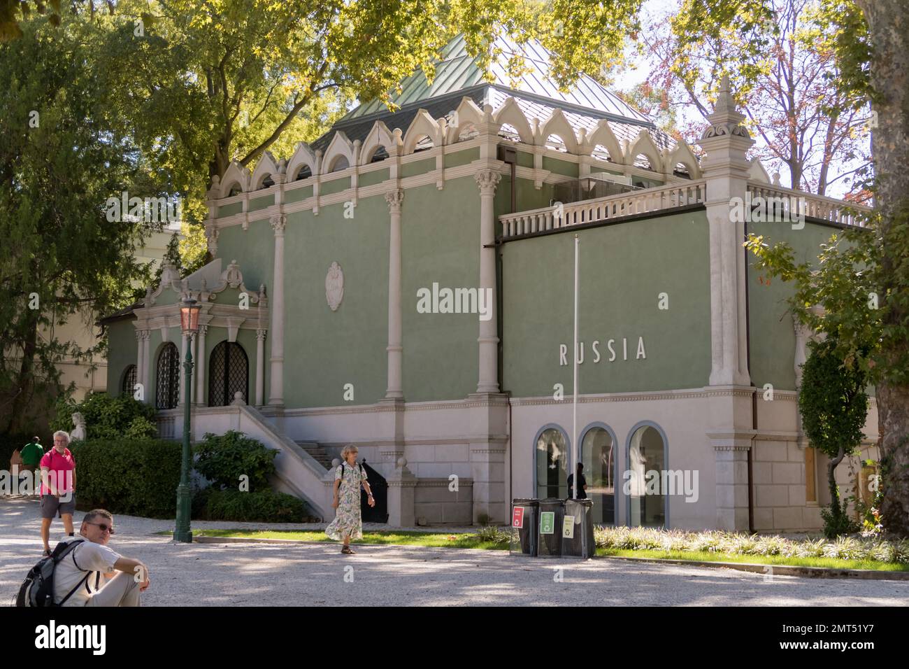 A view of the closed Russian Pavilion at the Venice Biennale 2022 Stock ...