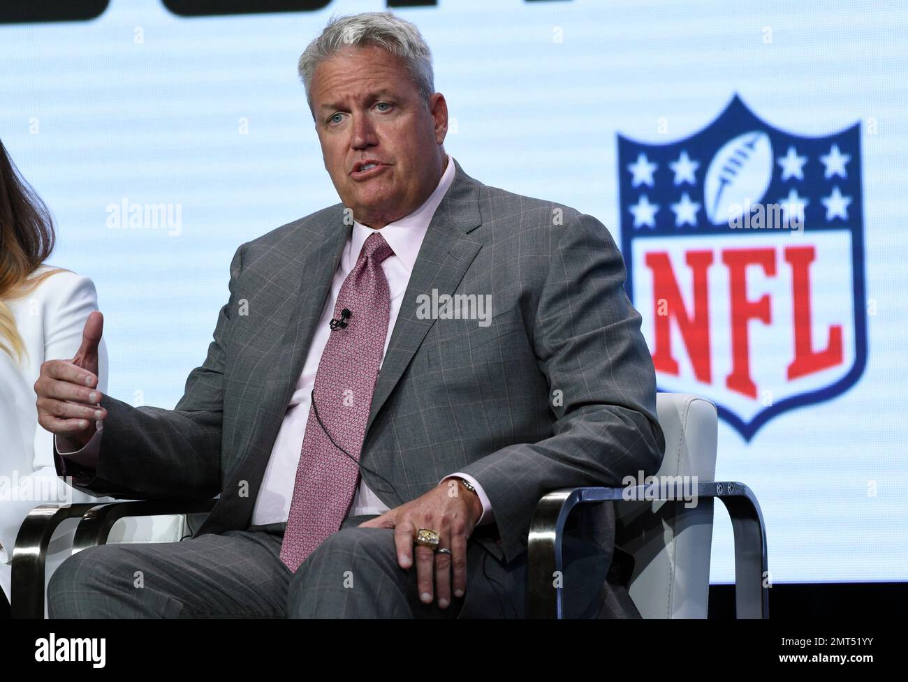 Rex Ryan, football analyst and former NFL coach, participates in the ...