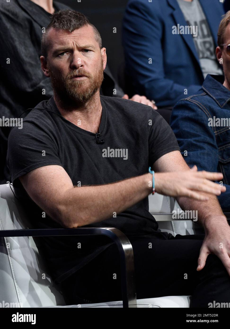 Sam Worthington participates in the "Manhunt: Unabomber" panel during ...