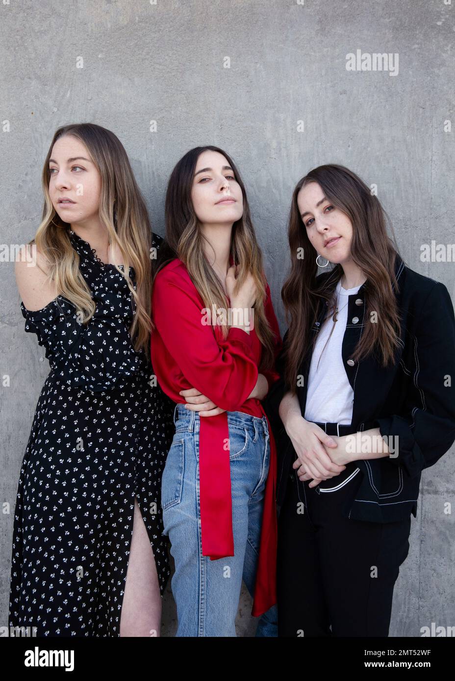 In this June 27, 2017 photo, Este Haim, from left, Danielle Haim and ...