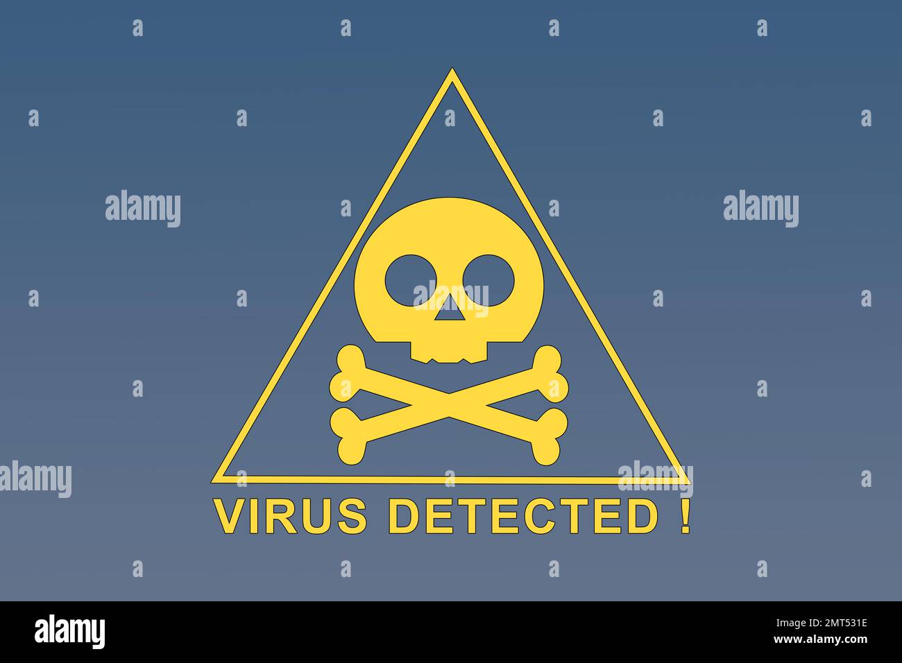 Warning about virus attack to protect information. Illustration Stock ...