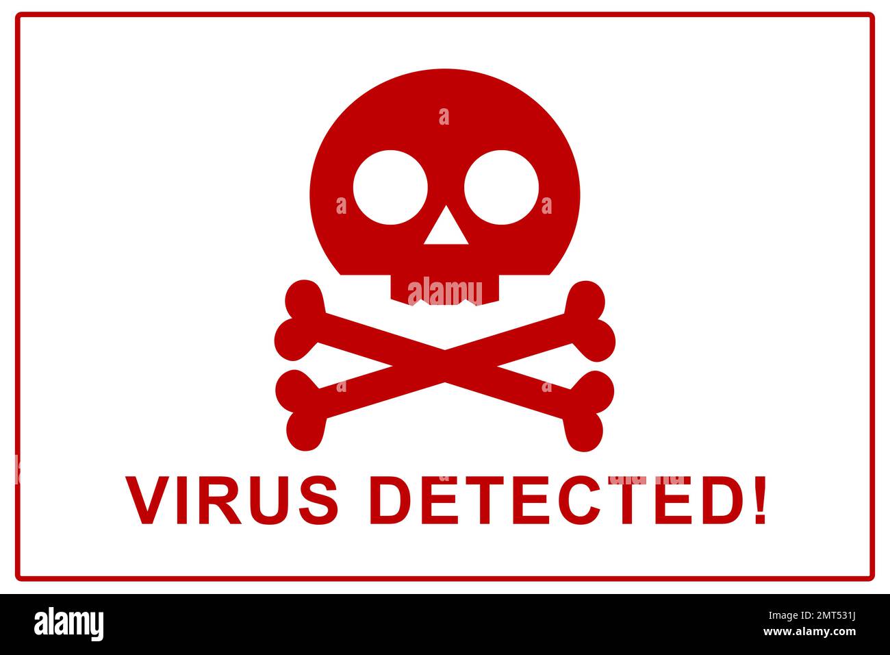 Warning about virus attack to protect information. Illustration Stock ...