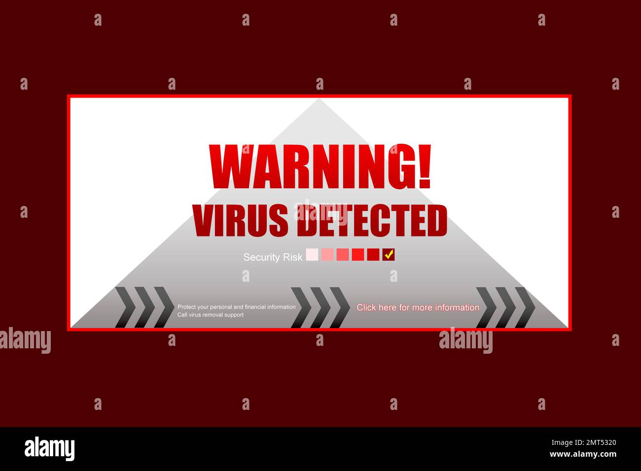 Warning about virus attack to protect information. Illustration Stock ...