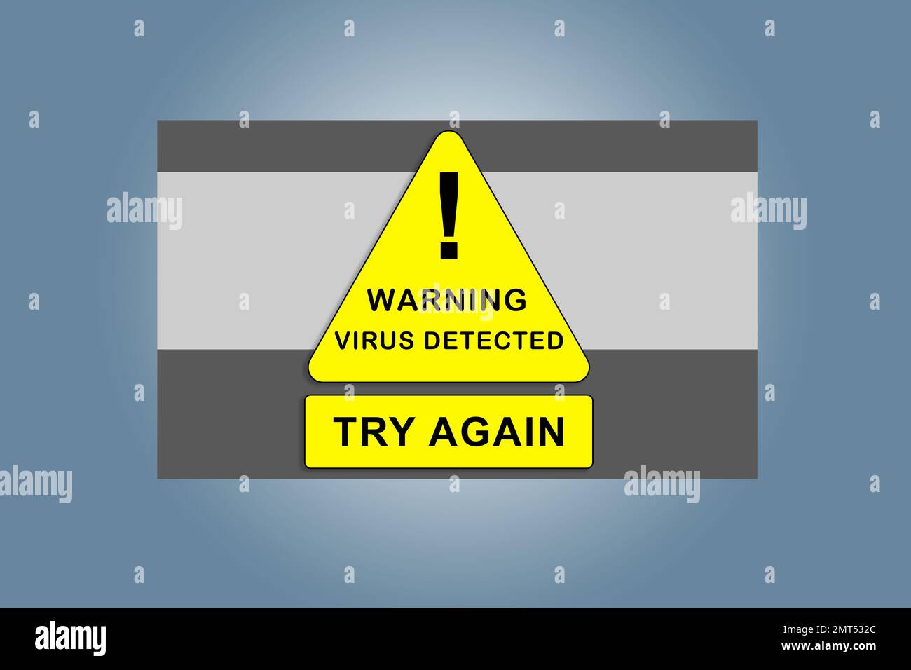 Warning about virus attack to protect information. Illustration Stock ...