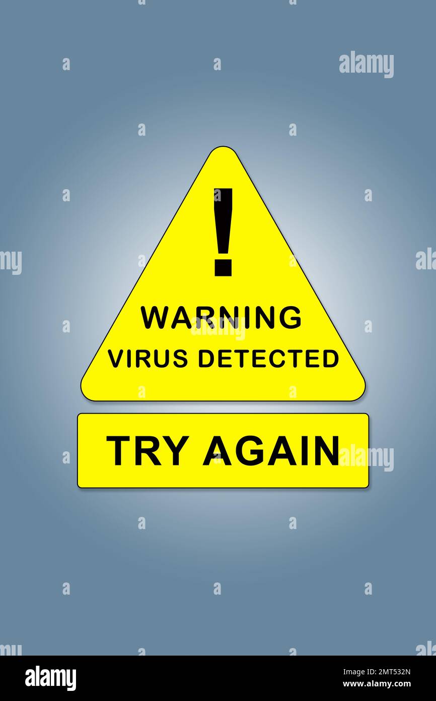 Warning about virus attack to protect information. Illustration Stock ...