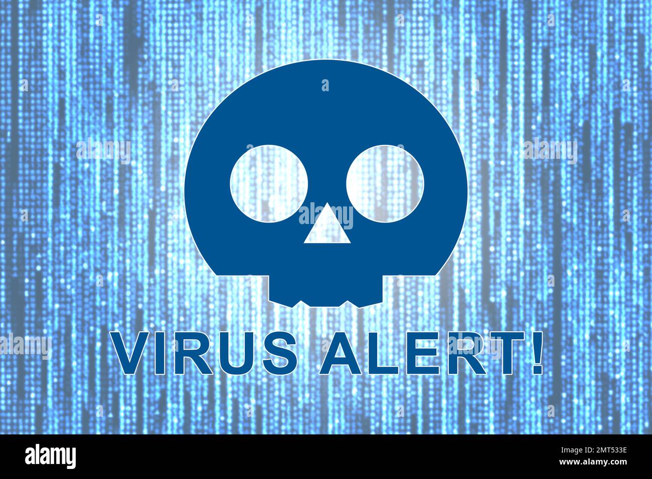 Warning about virus attack to protect information. Illustration Stock ...