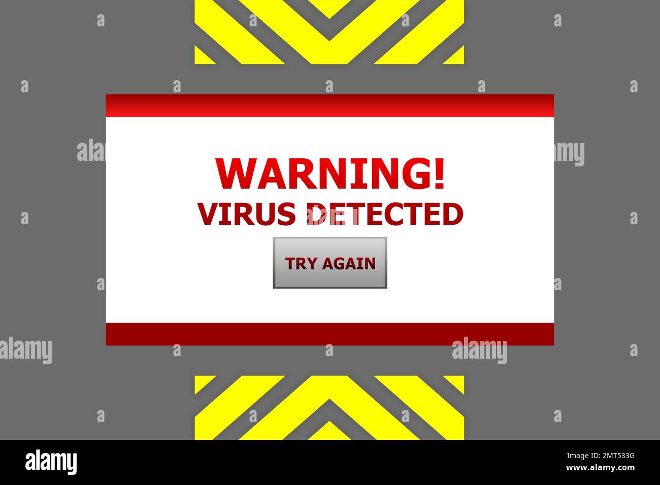 Warning about virus attack to protect information. Illustration Stock ...