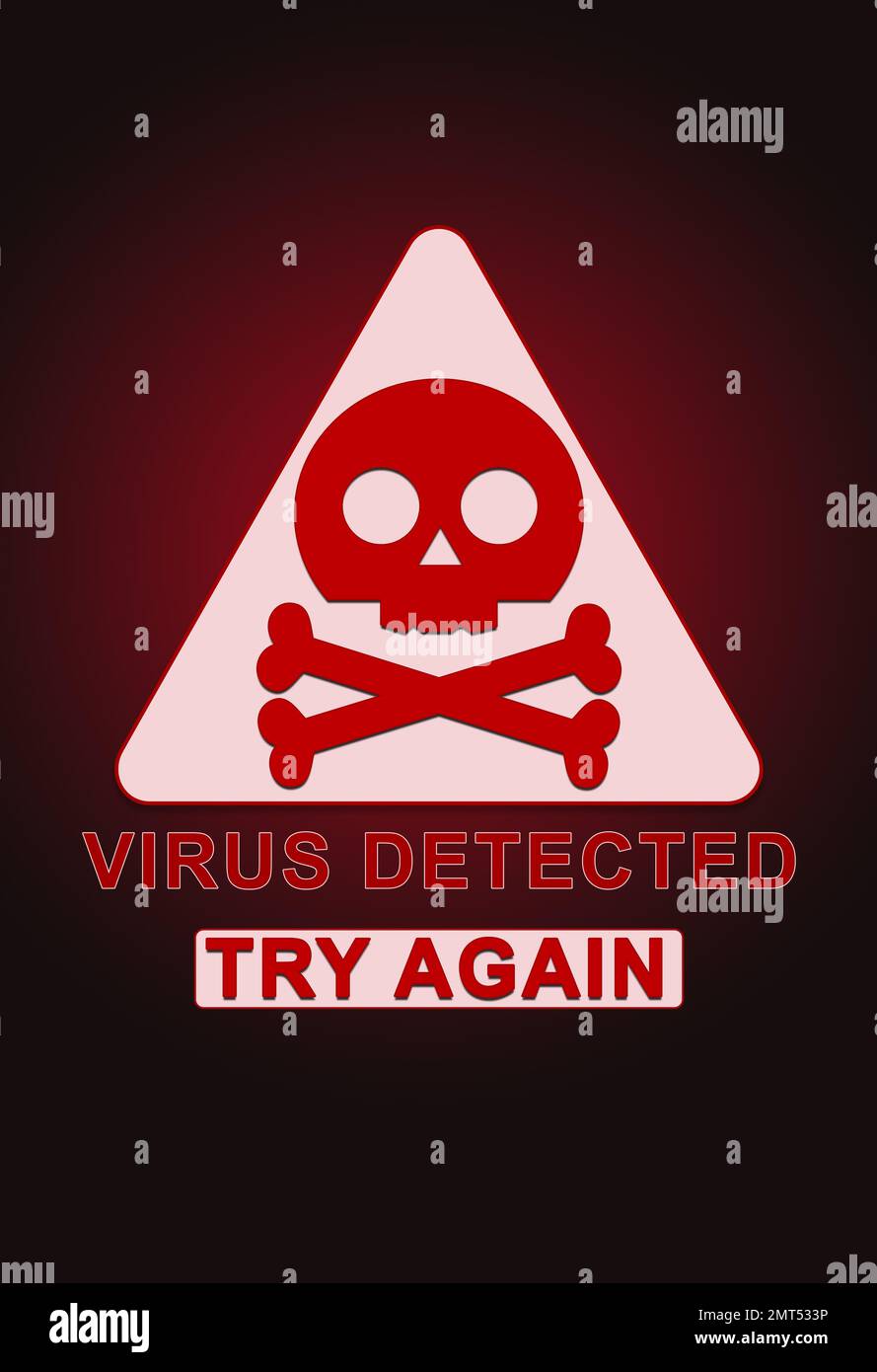 Warning about virus attack to protect information. Illustration Stock ...