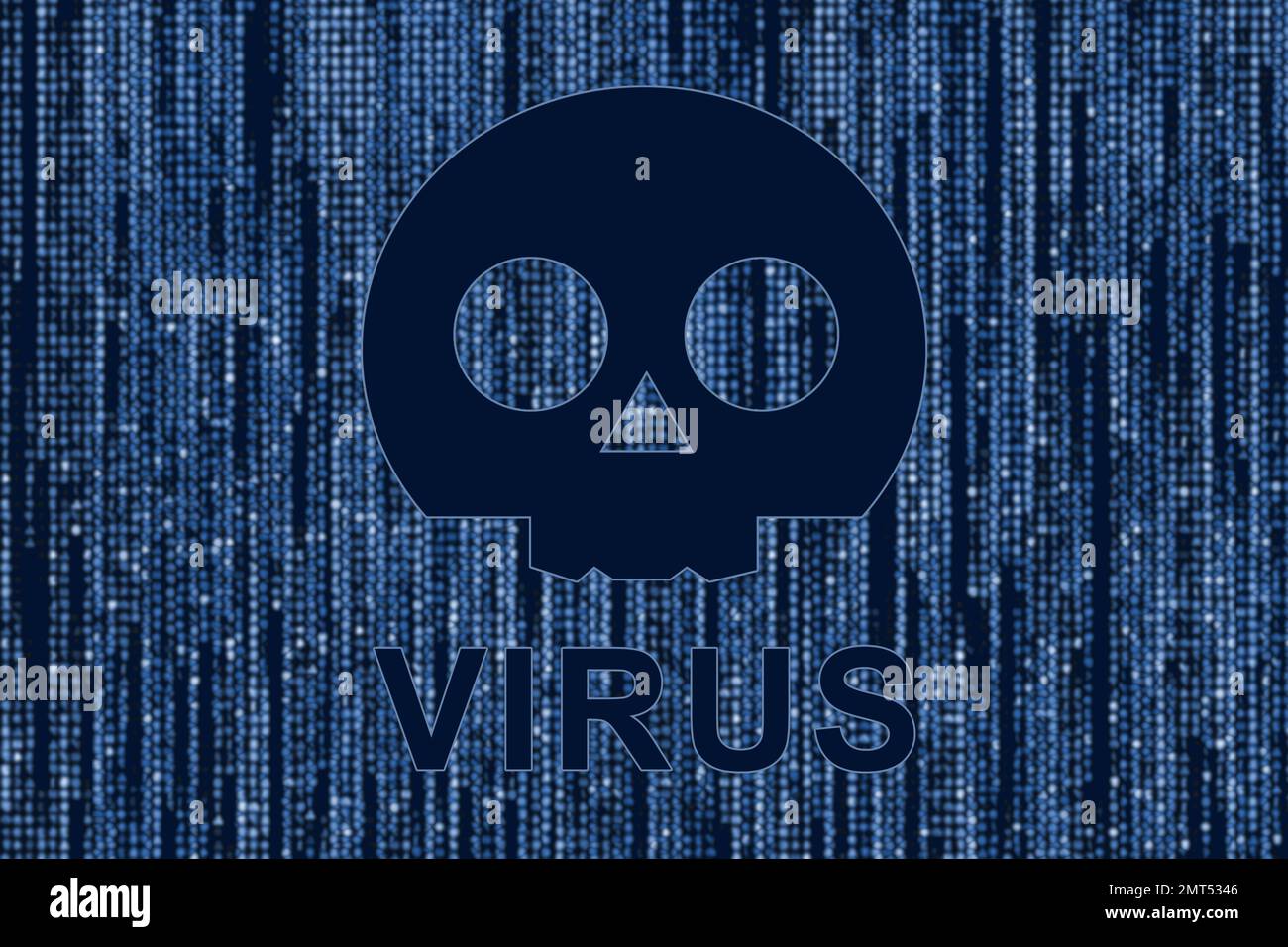 Warning about virus attack to protect information. Illustration Stock ...
