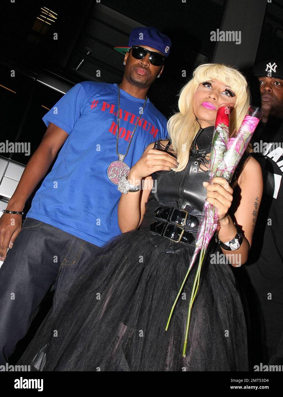 Hip hop artist Nicki Minaj (aka Onika Tanya Maraj) is guarded by her ...