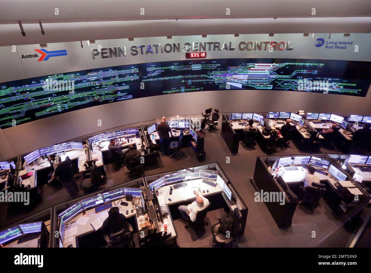 The Penn Station Central Control for Amtrak and the Long Island Rail ...