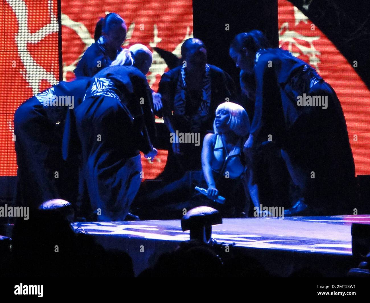 Nicki Minaj opens for Britney Spears on her Femme Fatale tour during a ...