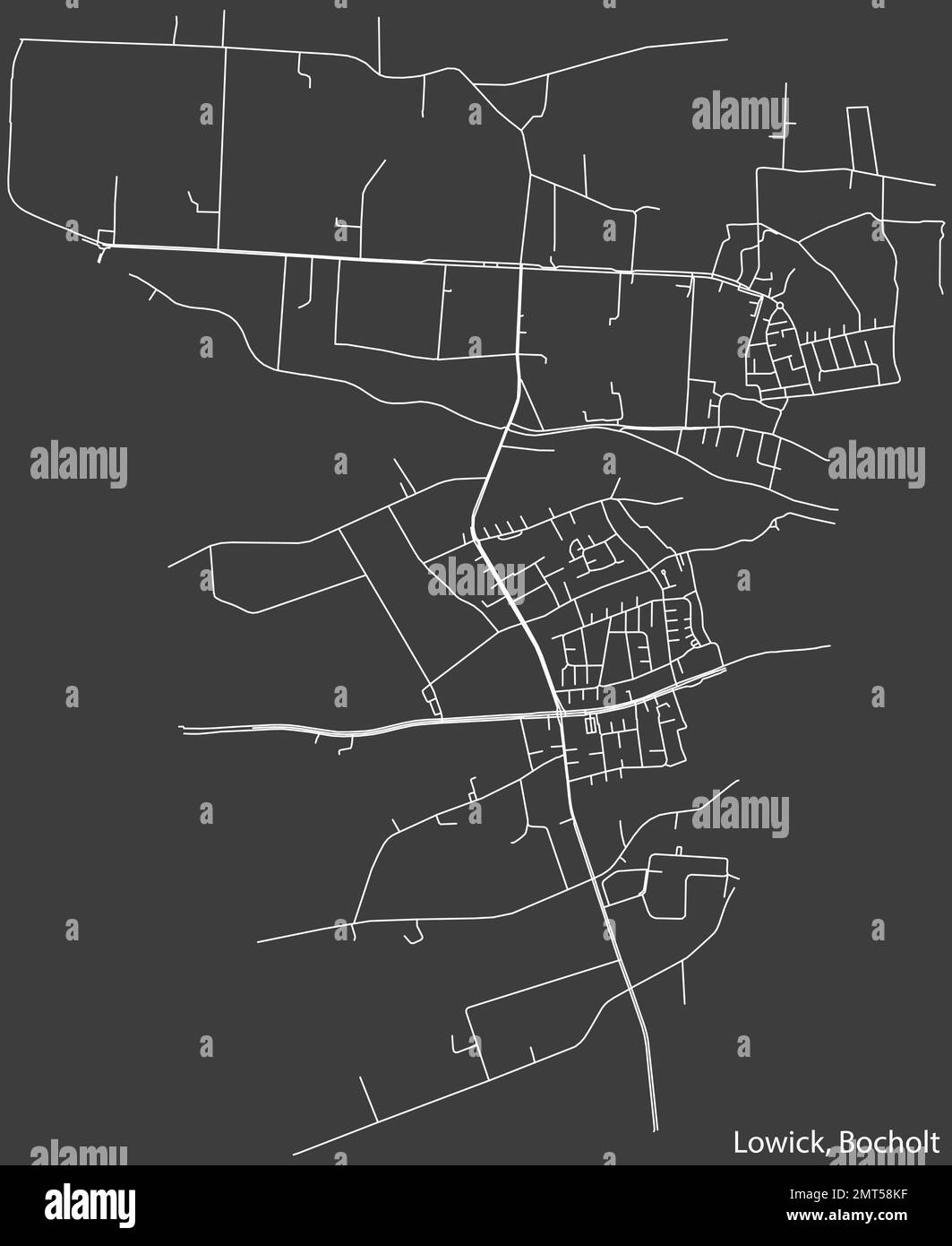 Street roads map of the LOWICK DISTRICT, BOCHOLT Stock Vector Image ...