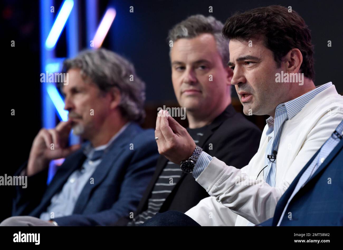 Director Peter Farrelly, from left, Bobby Mort, Ron Livingston and Will ...