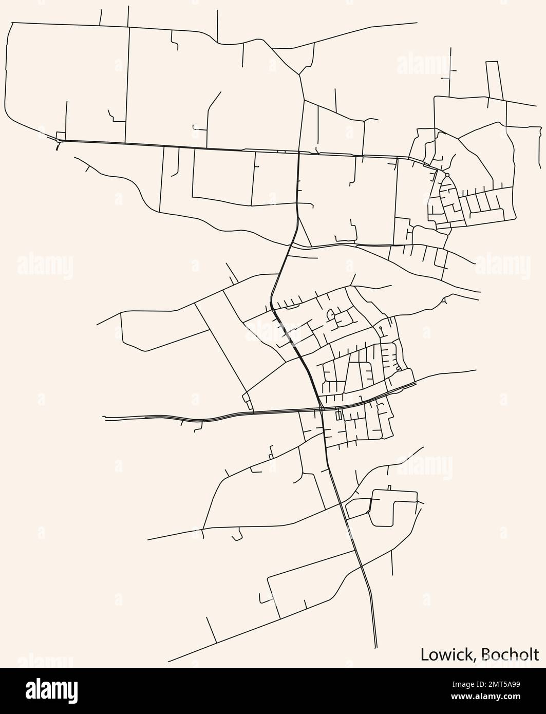 Street roads map of the LOWICK DISTRICT, BOCHOLT Stock Vector Image ...