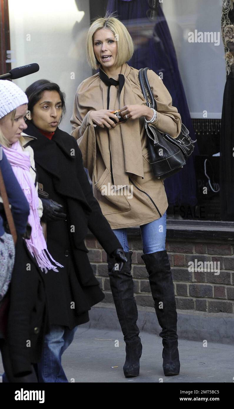 Model and WAG Nicola McLean films on the streets of London with a ...