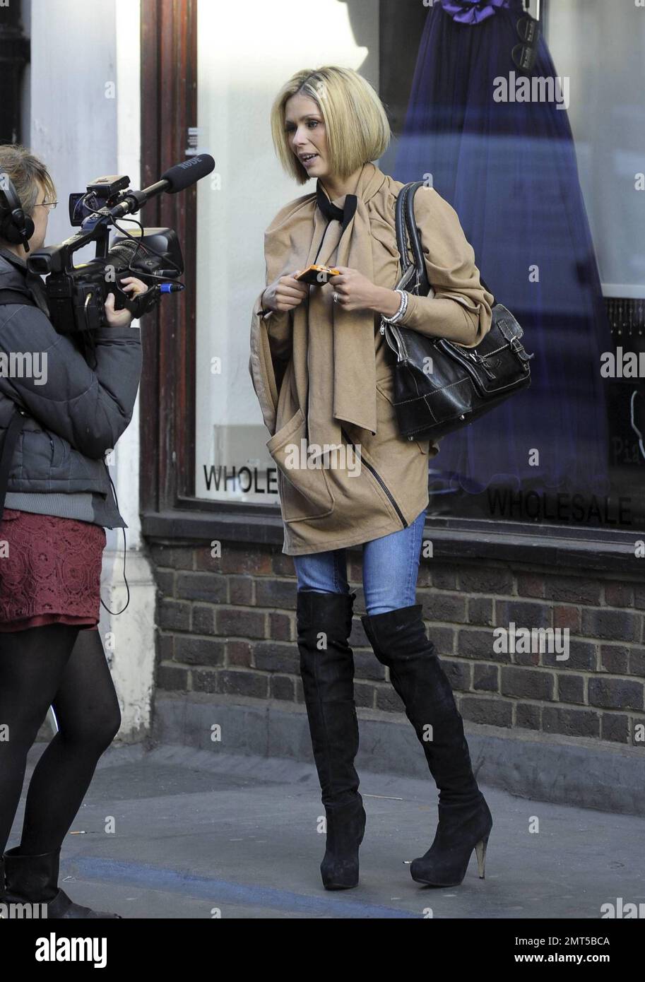 Model and WAG Nicola McLean films on the streets of London with a ...