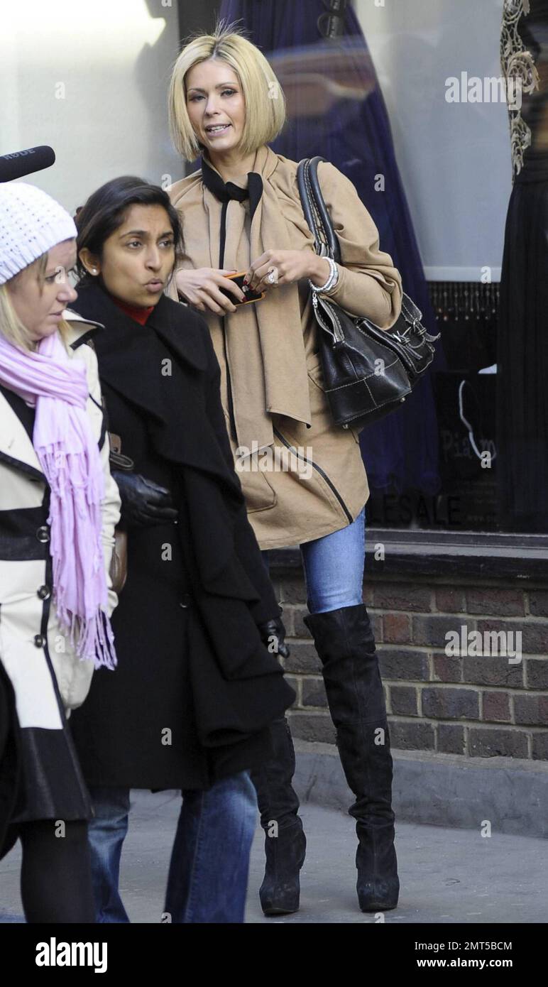 Model and WAG Nicola McLean films on the streets of London with a ...