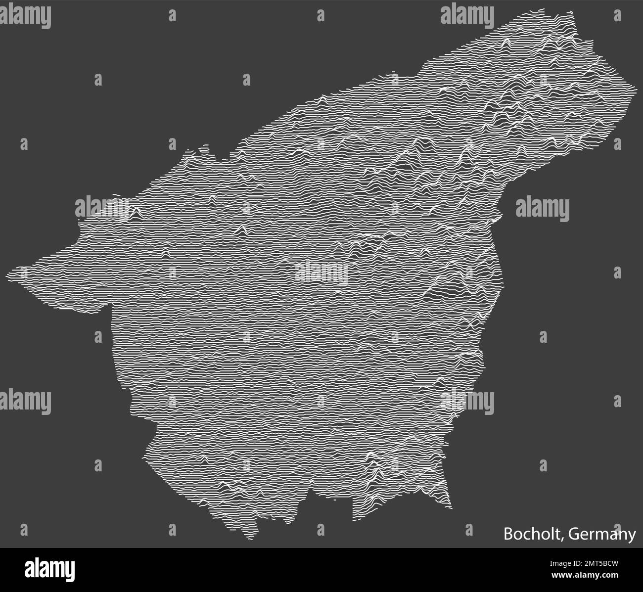 Topographic relief map of BOCHOLT, GERMANY Stock Vector Image & Art - Alamy