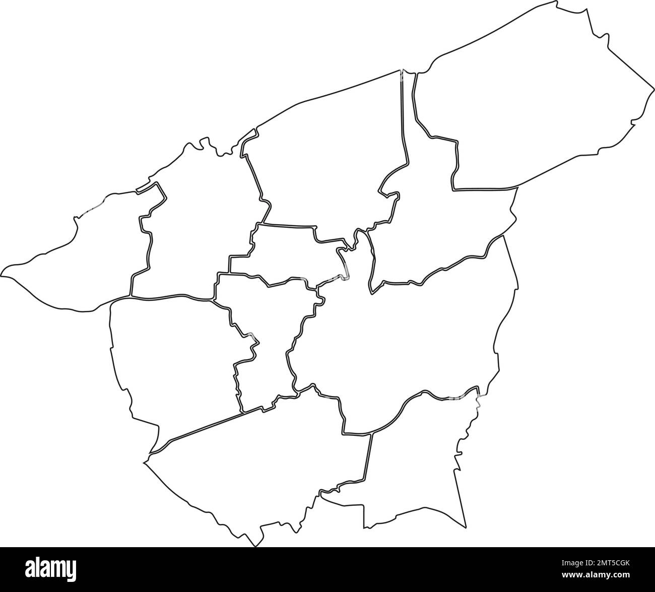 White districts map of BOCHOLT, GERMANY Stock Vector Image & Art - Alamy