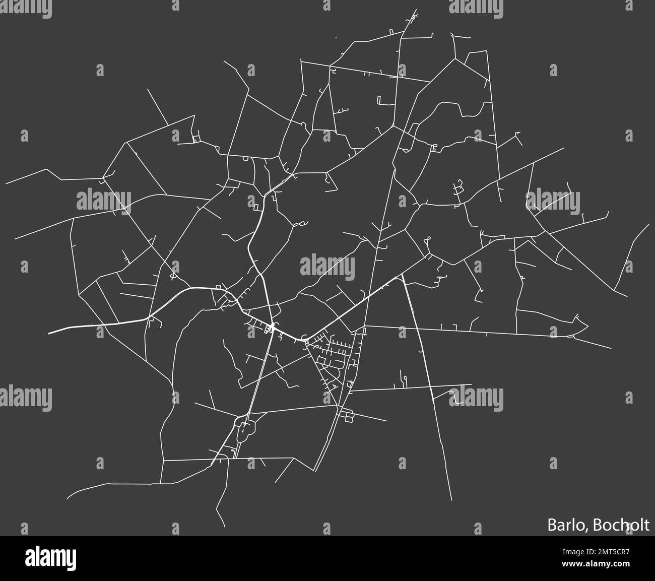 Street roads map of the BARLO DISTRICT, BOCHOLT Stock Vector Image ...