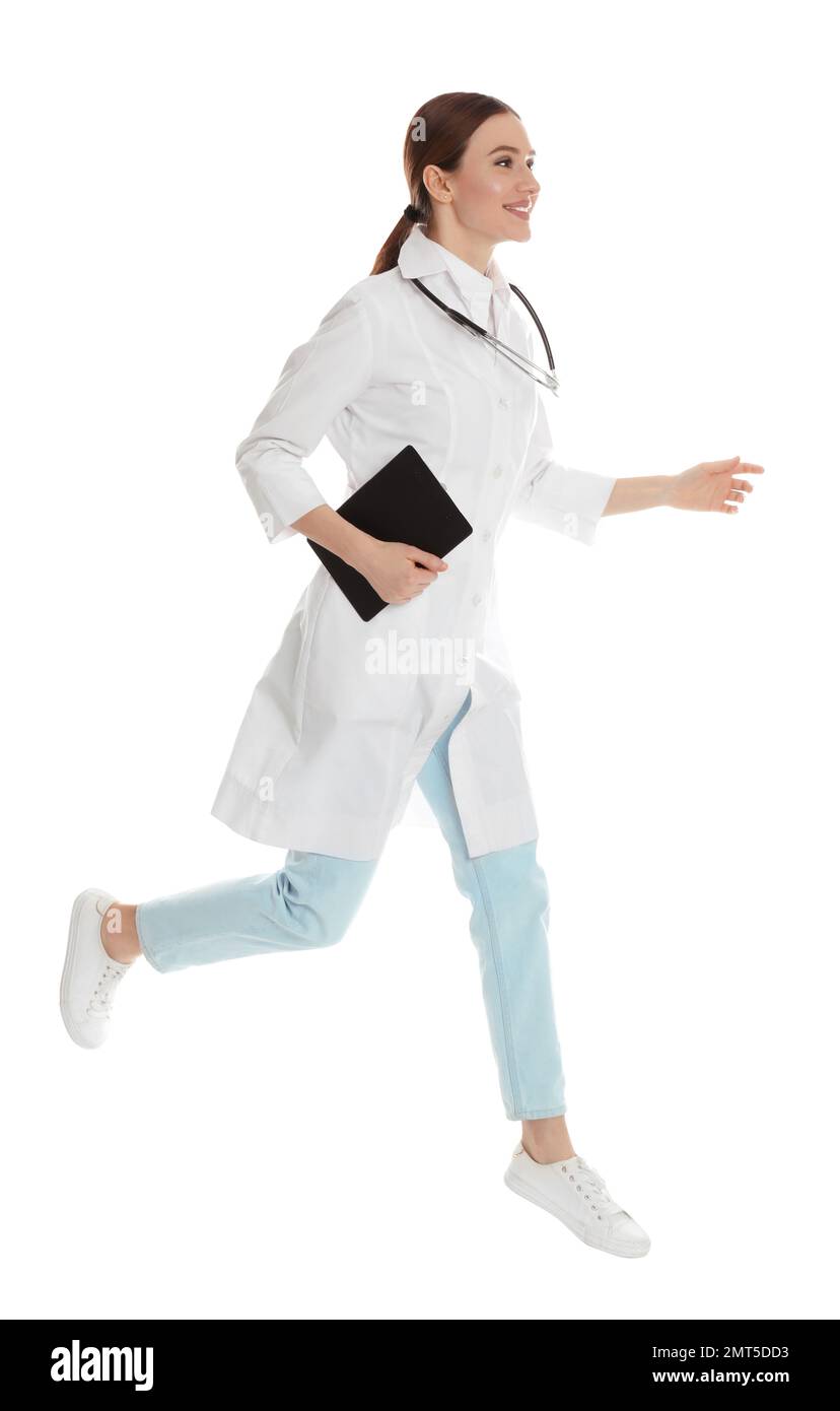 Doctor running hospital Cut Out Stock Images & Pictures - Alamy