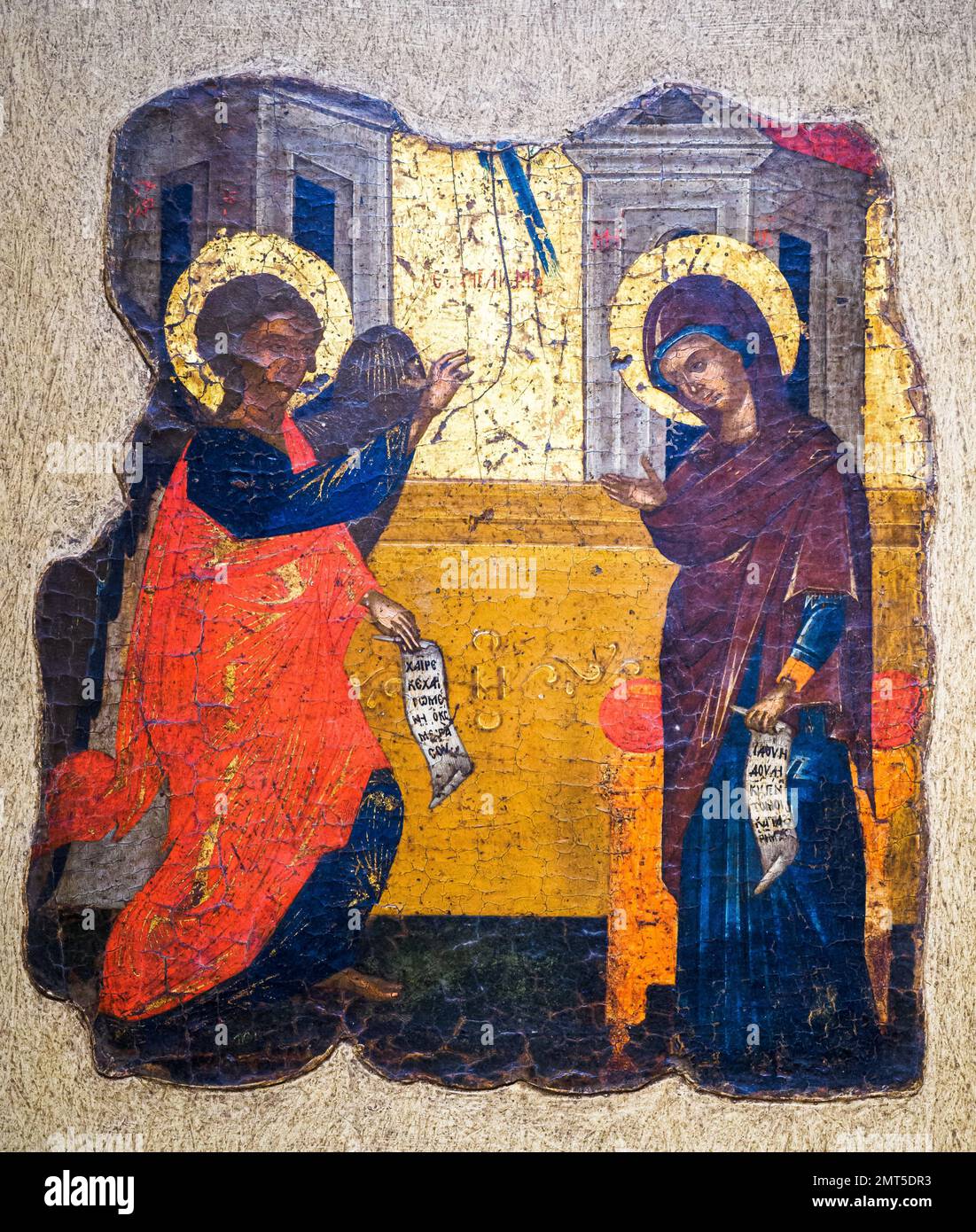 The Annunciation, Byzantine Style, 16th century - tempera on panel ...