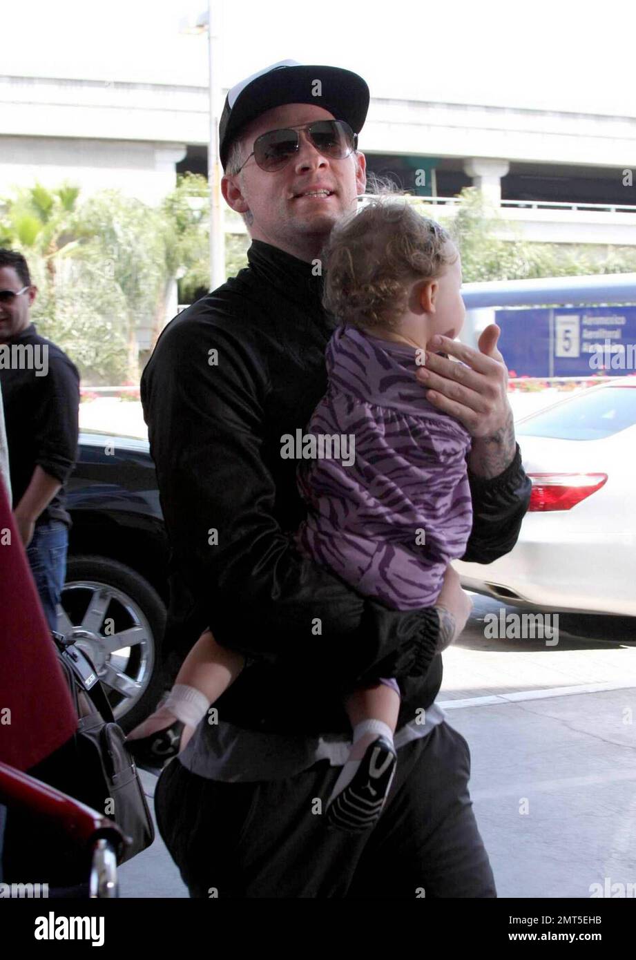 A pregnant Nicole Richie, Joel Madden and daughter Harlow were seen ...