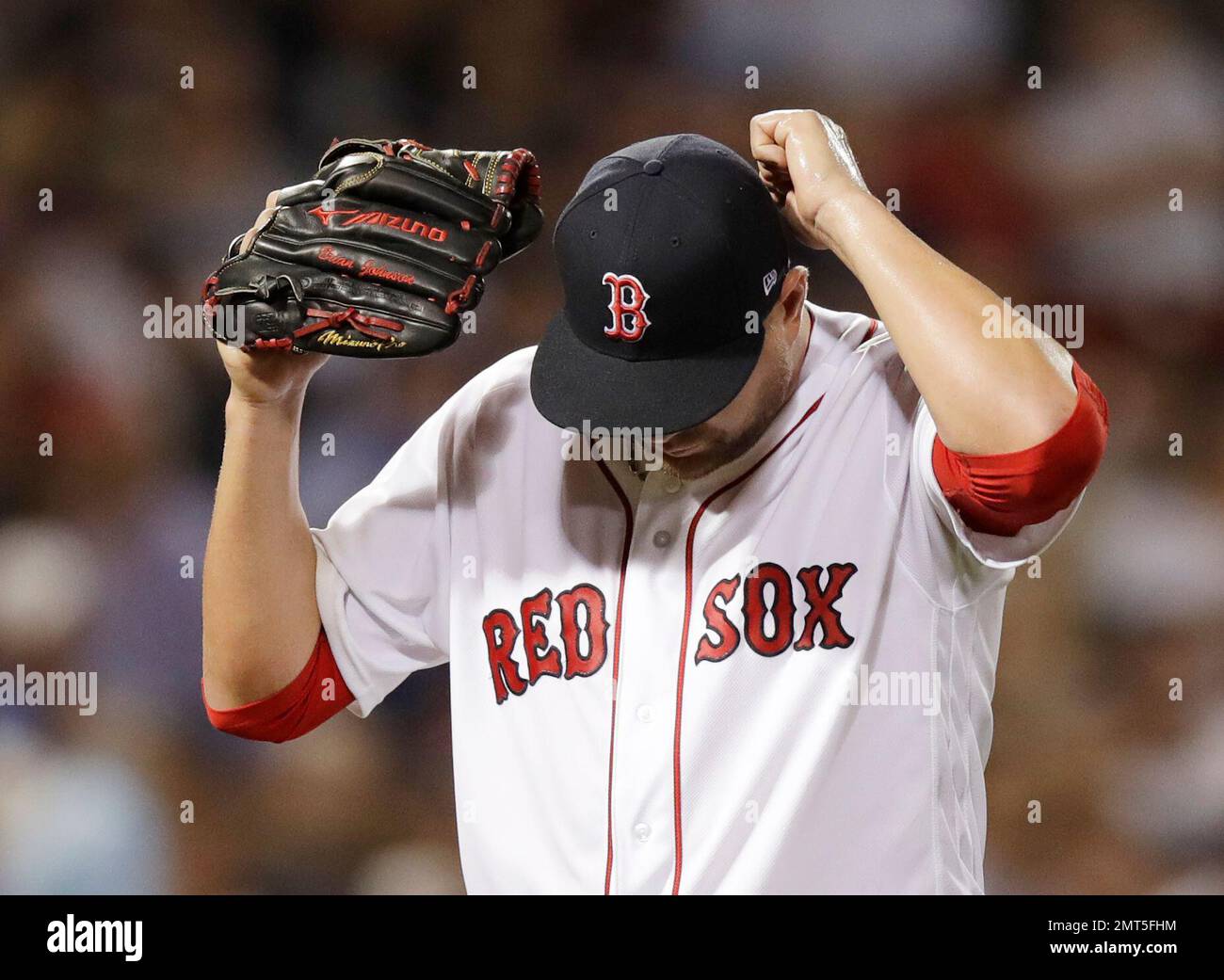 Boston Red Sox pitcher Brian Johnson during a baseball game at Fenway ...