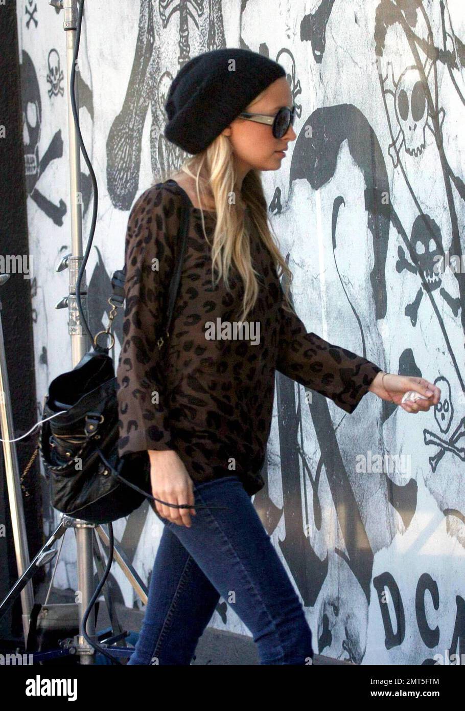 Nicole Richie attends a photo shoot at rocker boyfriend Joel Madden's ...