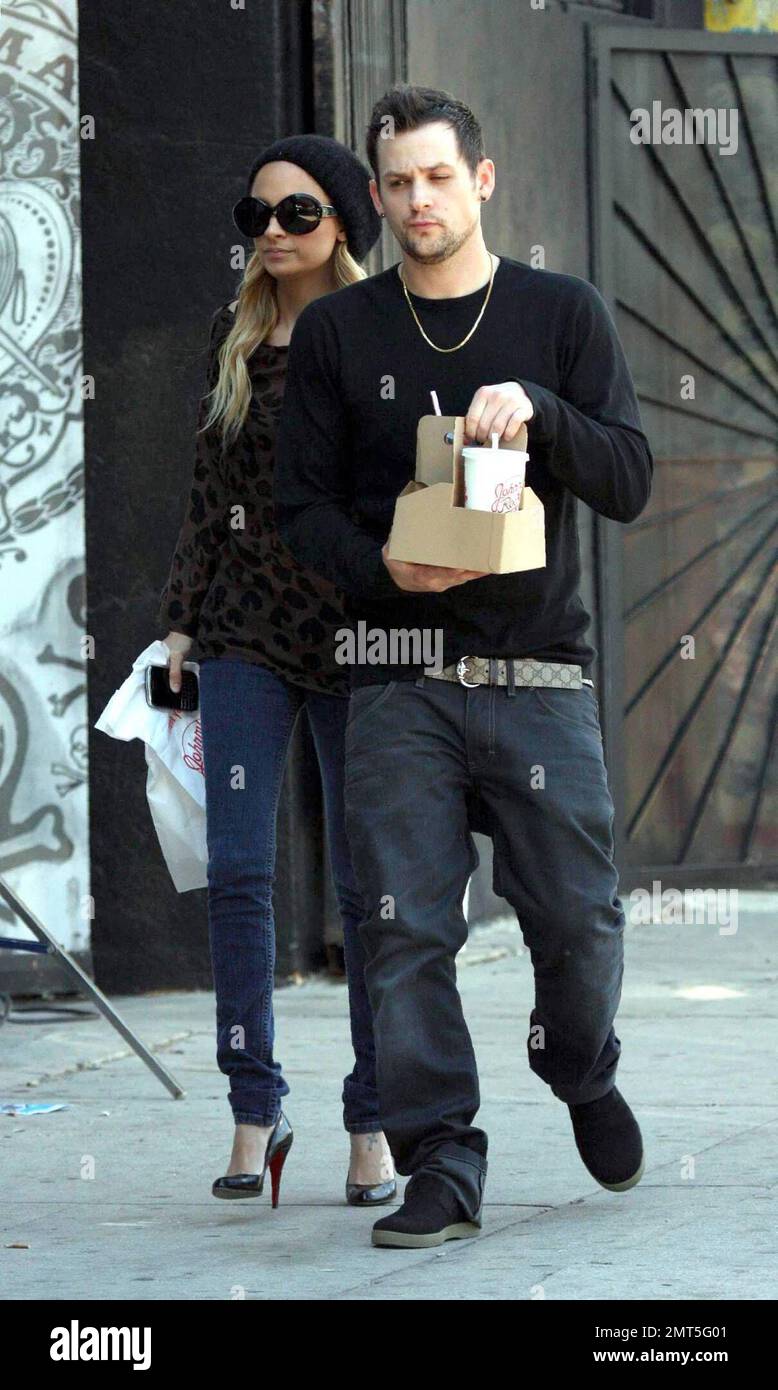 Nicole Richie attends a photo shoot at rocker boyfriend Joel Madden's ...