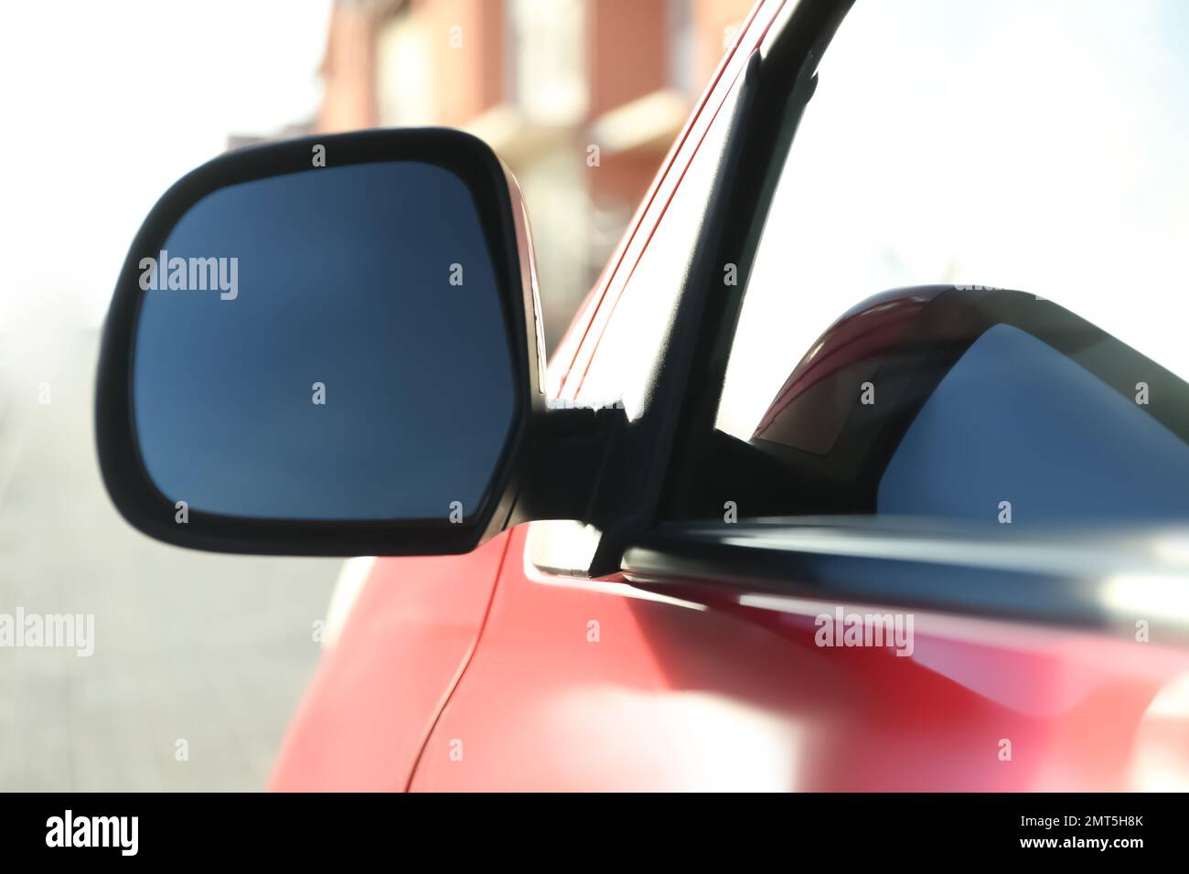 Side rear view mirror of modern car outdoors Stock Photo - Alamy