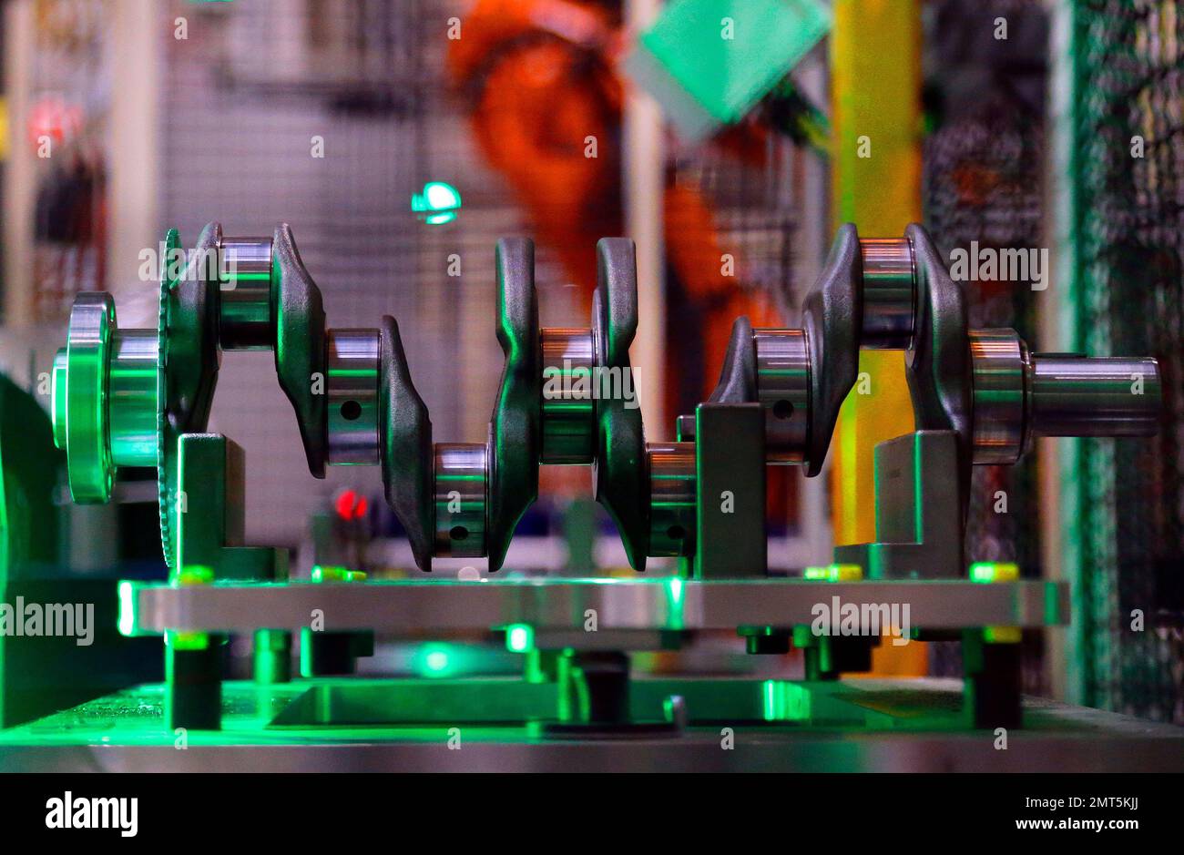 A part of two liter diesel engines, called panther engine, is green ...