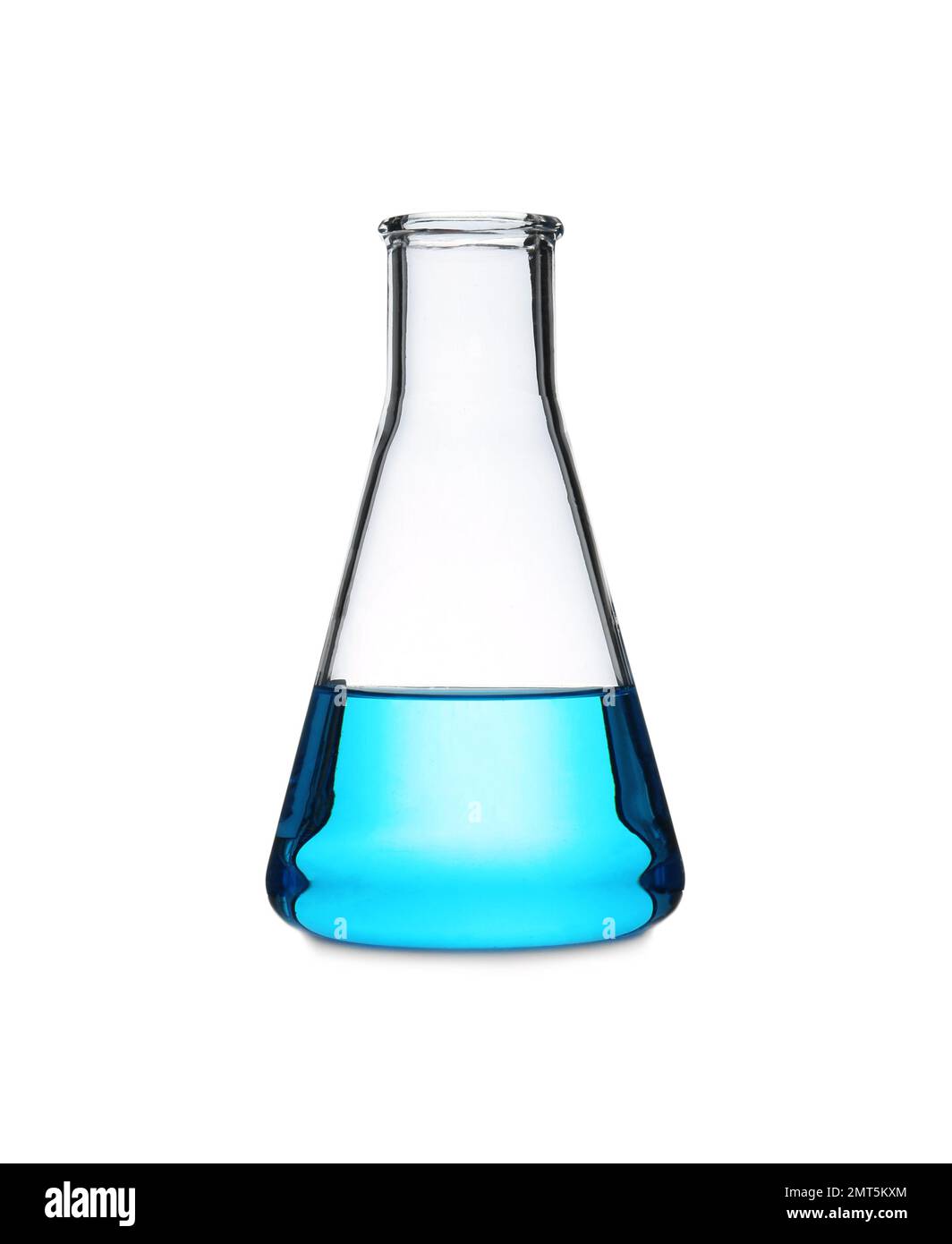 Erlenmeyer flask with light blue liquid isolated on white Stock Photo ... Erlenmeyer flask with light blue liquid isolated on white Stock Photo ...