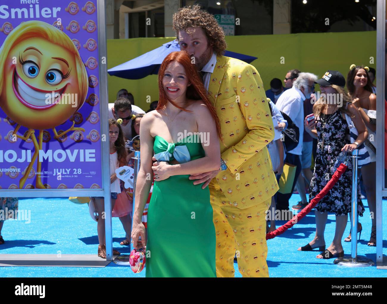 Kate Gorney, left, and T.J. Miller arrive at the World Premiere of "The ...