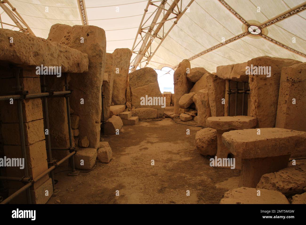 Hagar Qim temple complex on Malta Stock Photo - Alamy
