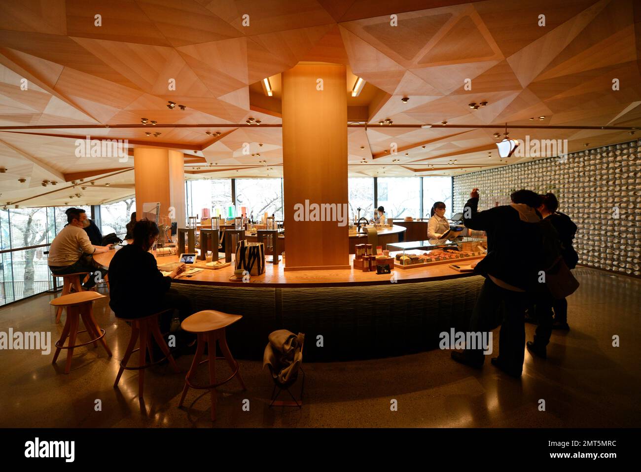 The beautiful interior of the Starbucks Reserve Roastery in Meguro City ...