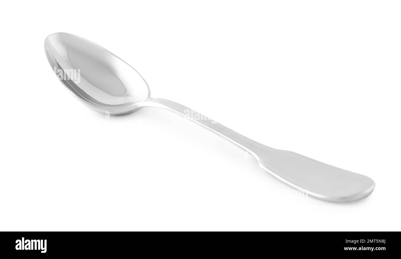 Clean spoon on color Cut Out Stock Images & Pictures - Alamy
