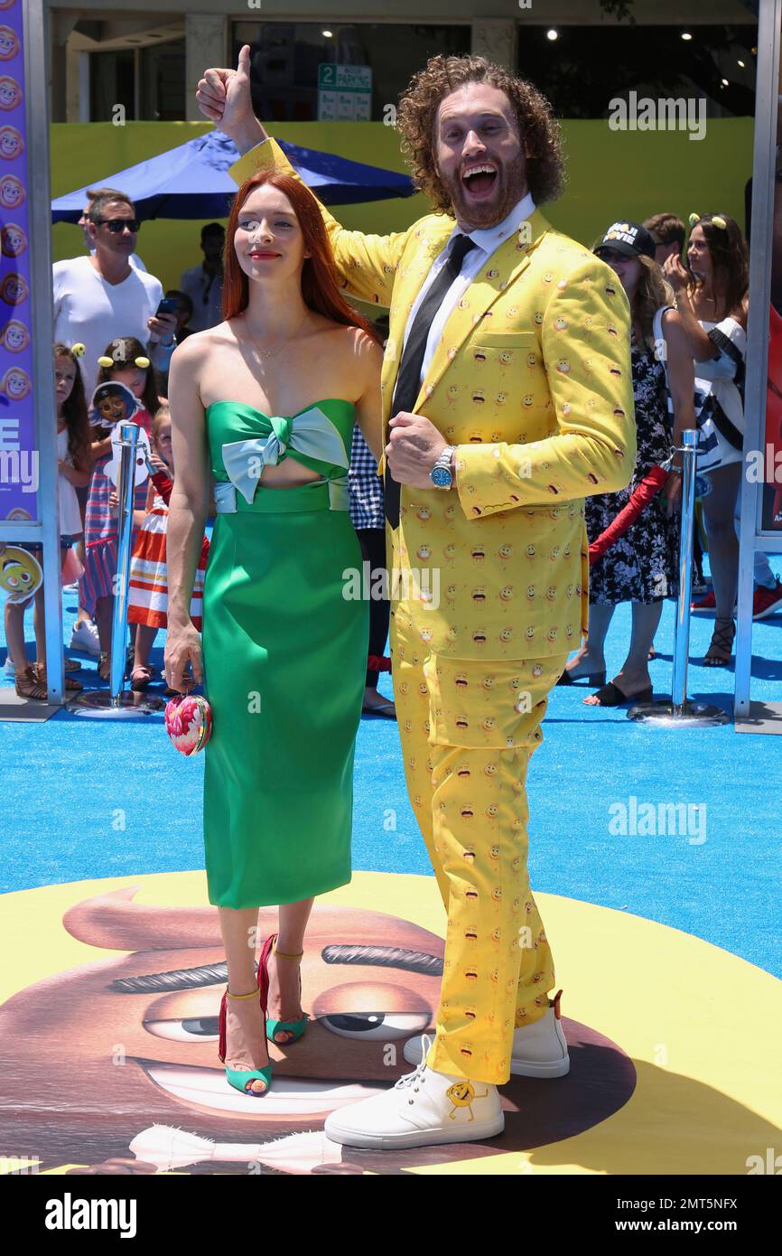 Kate Gorney, left, and T.J. Miller arrive at the World Premiere of "The ...