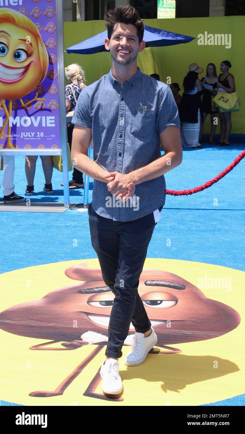Hunter March arrives at the World Premiere of "The Emoji Movie" at The ...