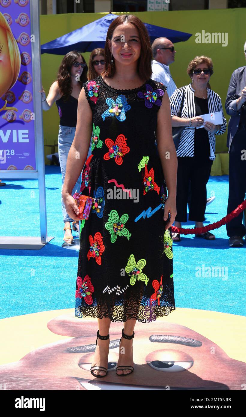 Maya Rudolph arrives at the World Premiere of "The Emoji Movie" at The ...