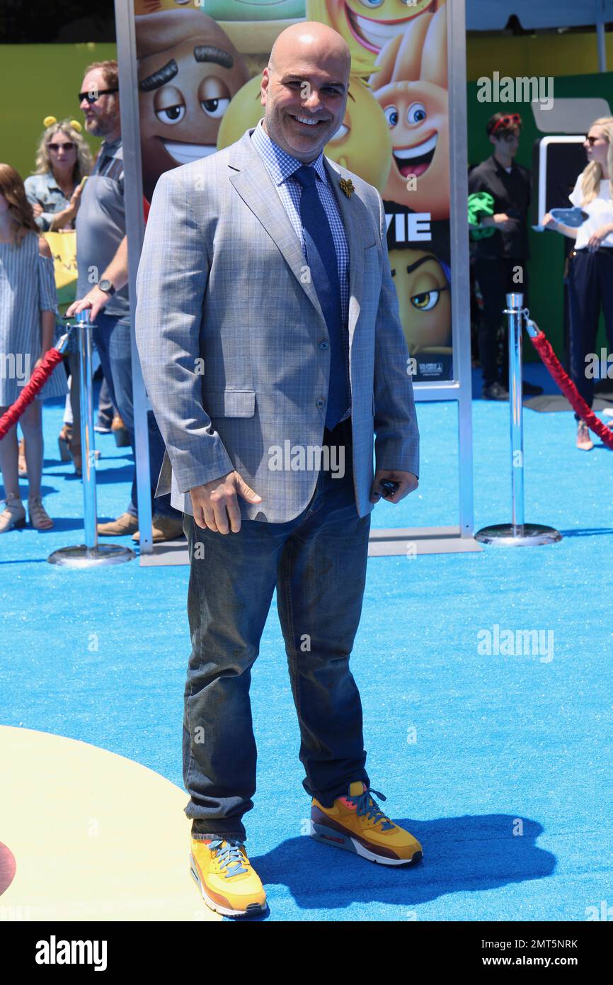 Tony Leondis arrives at the World Premiere of "The Emoji Movie" at The ...