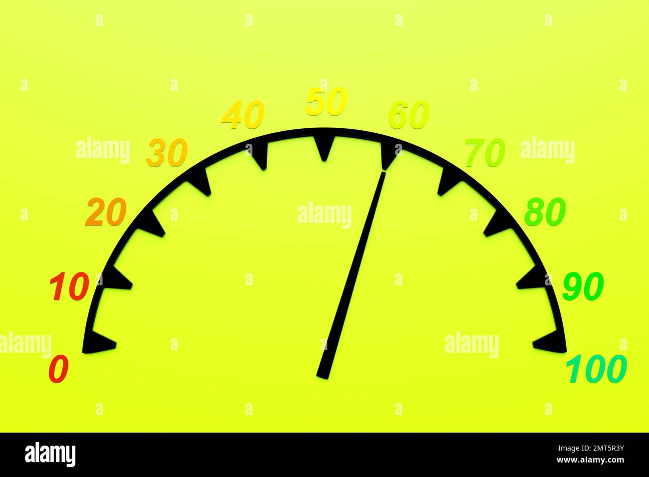 3d illustration of speed measuring speed icon. Black speedometer icon ...