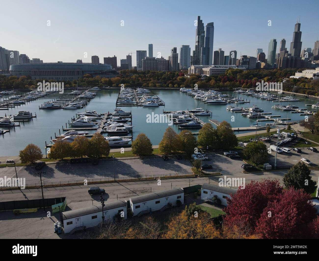 An aerial daytime view of Chicago skylines Stock Photo - Alamy