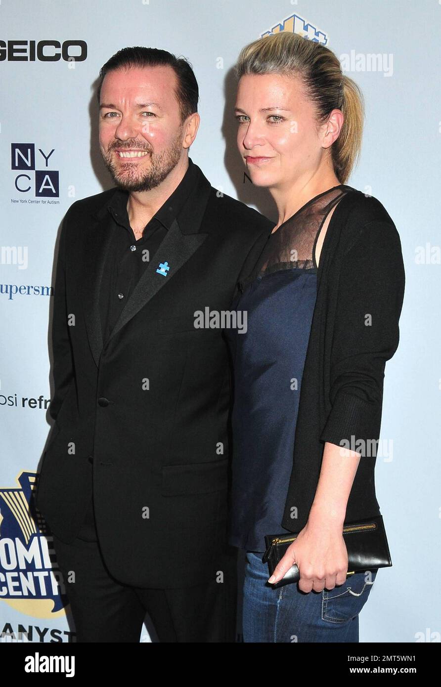Ricky gervais girlfriend jane fallon hi-res stock photography and ...