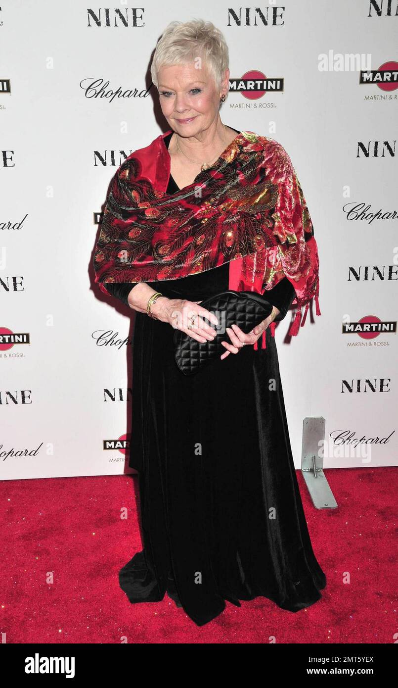 Dame Judy Dench at the premiere of Nine held at the Ziegfeld Theatre in ...