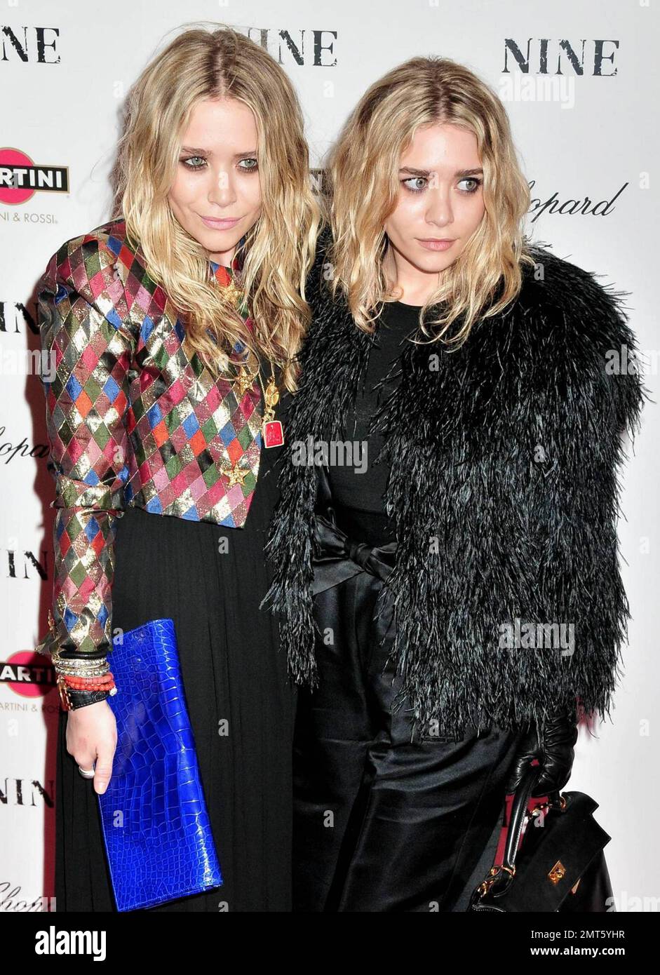 Mary and Kate Olsen at the premiere of Nine held at the Ziegfeld ...