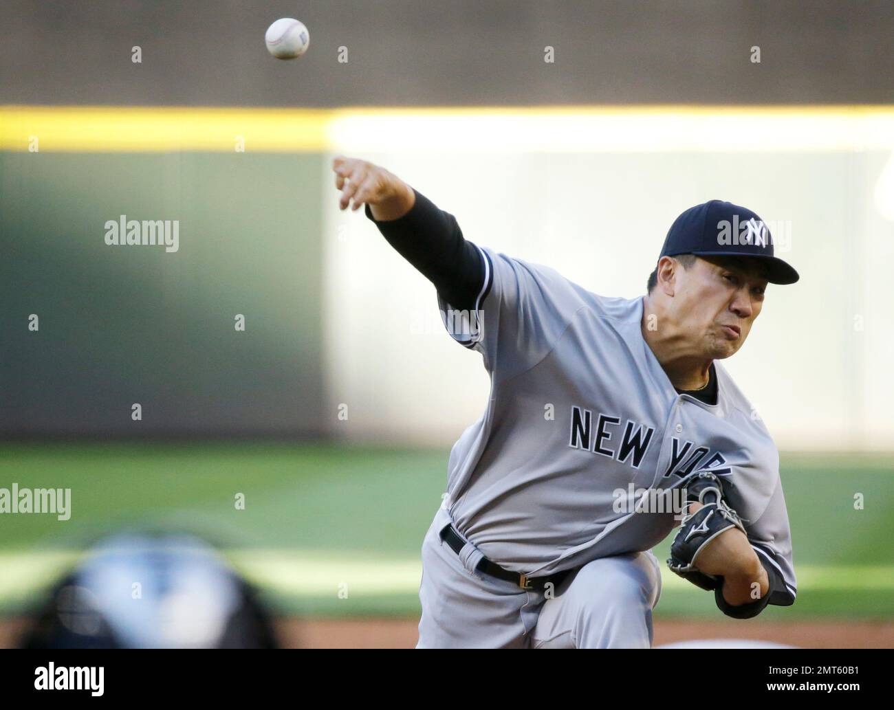 New York Yankees starting pitcher Masahiro Tanaka throws against the ...