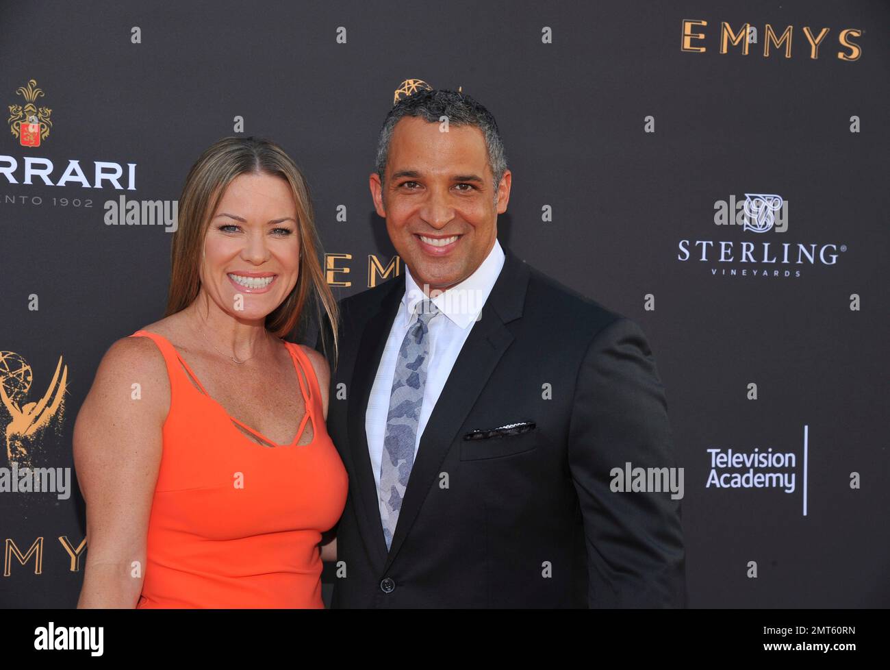 Michael Brownlee, right, and guest arrives at the 69th Los Angeles Area ...
